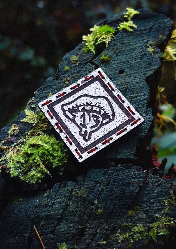 Cursed Merit Badge Patches - Bloody White Leather – Thirteen Systems