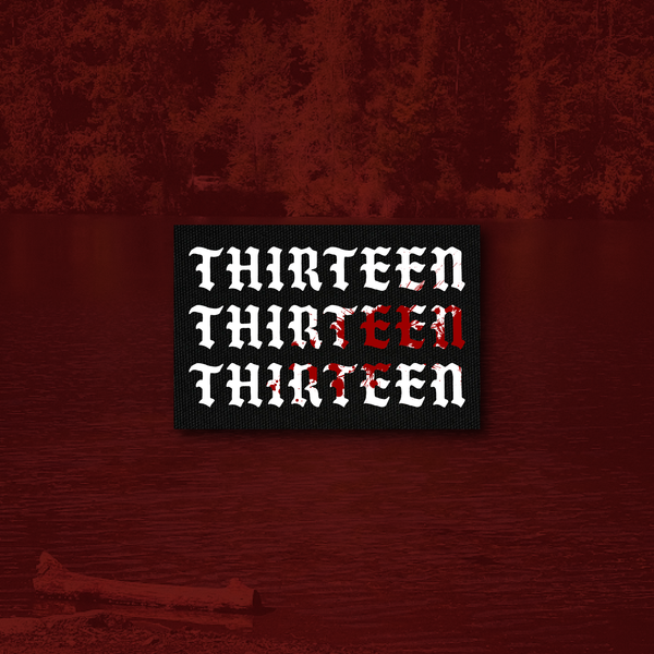 Bloodsplatter Triple Thirteen 3x2 Patch – Thirteen Systems